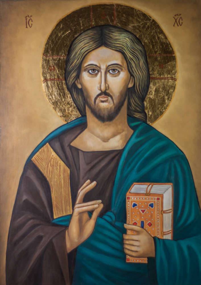 Icône Jésus Christ Pantocrator - Souvenir Sainte Communion - Anna Kloza ...