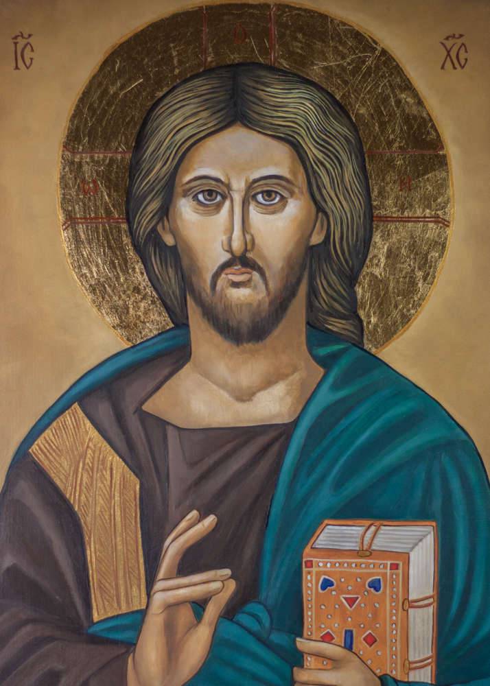 Icône Jésus Christ Pantocrator - Souvenir Sainte Communion - Anna Kloza ...